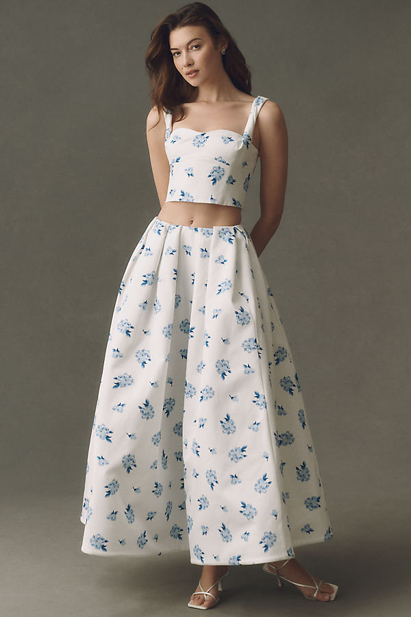 LEO LIN LEO LIN Victoria Cotton Puff Maxi Skirt